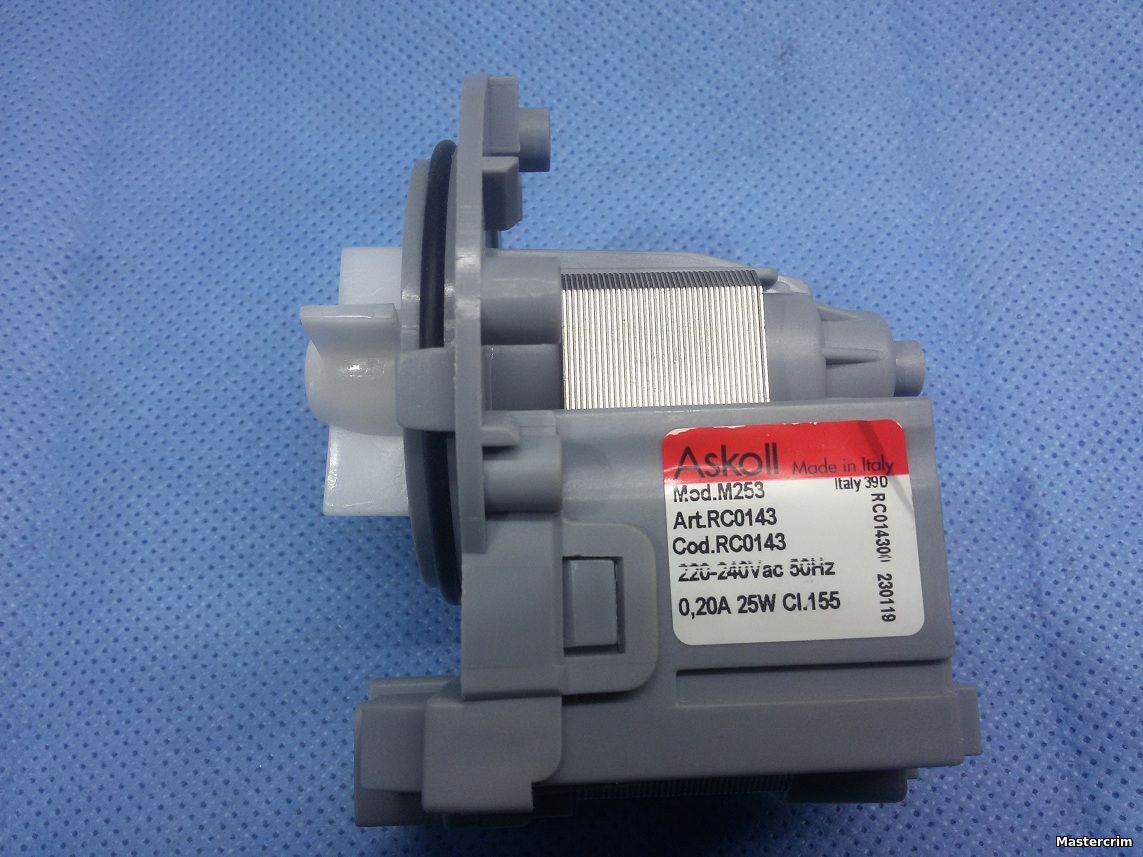 Askoll M253 Сливной насос, помпа, стиральной машины 25W старого образца ...